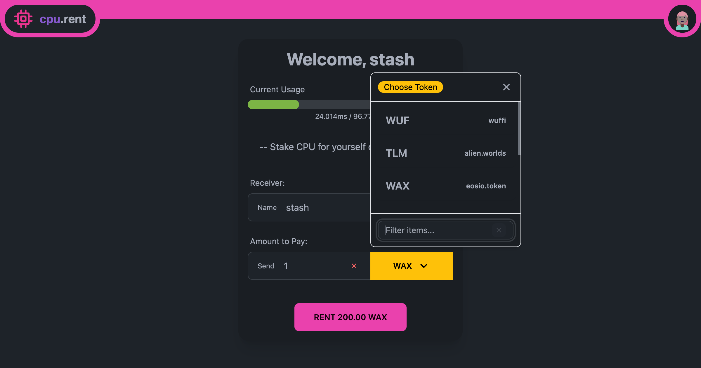 WAX CPU Rent - Easy CPU Rental for WAX Blockchain with Multiple Crypto ...